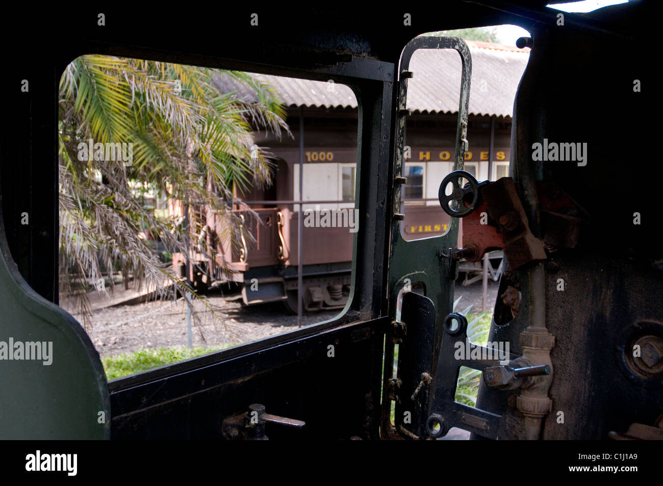 inside cab of beyer-garratt no.623,16a class,2-8-2 2-8-2,rhodesian ...