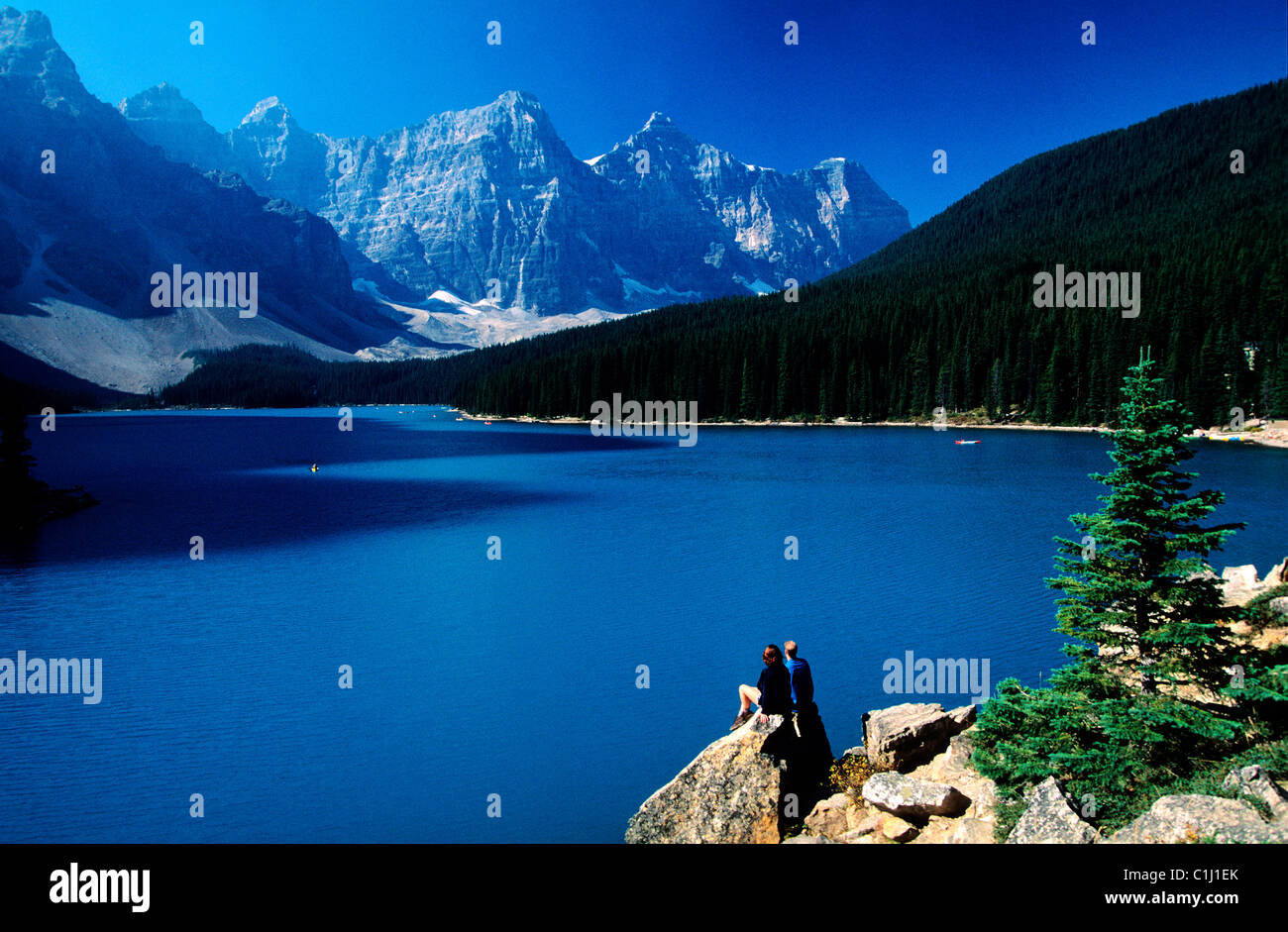 Canada, Alberta, the Rockies, the Moraine lake near Lake Louise Stock Photo - Alamy