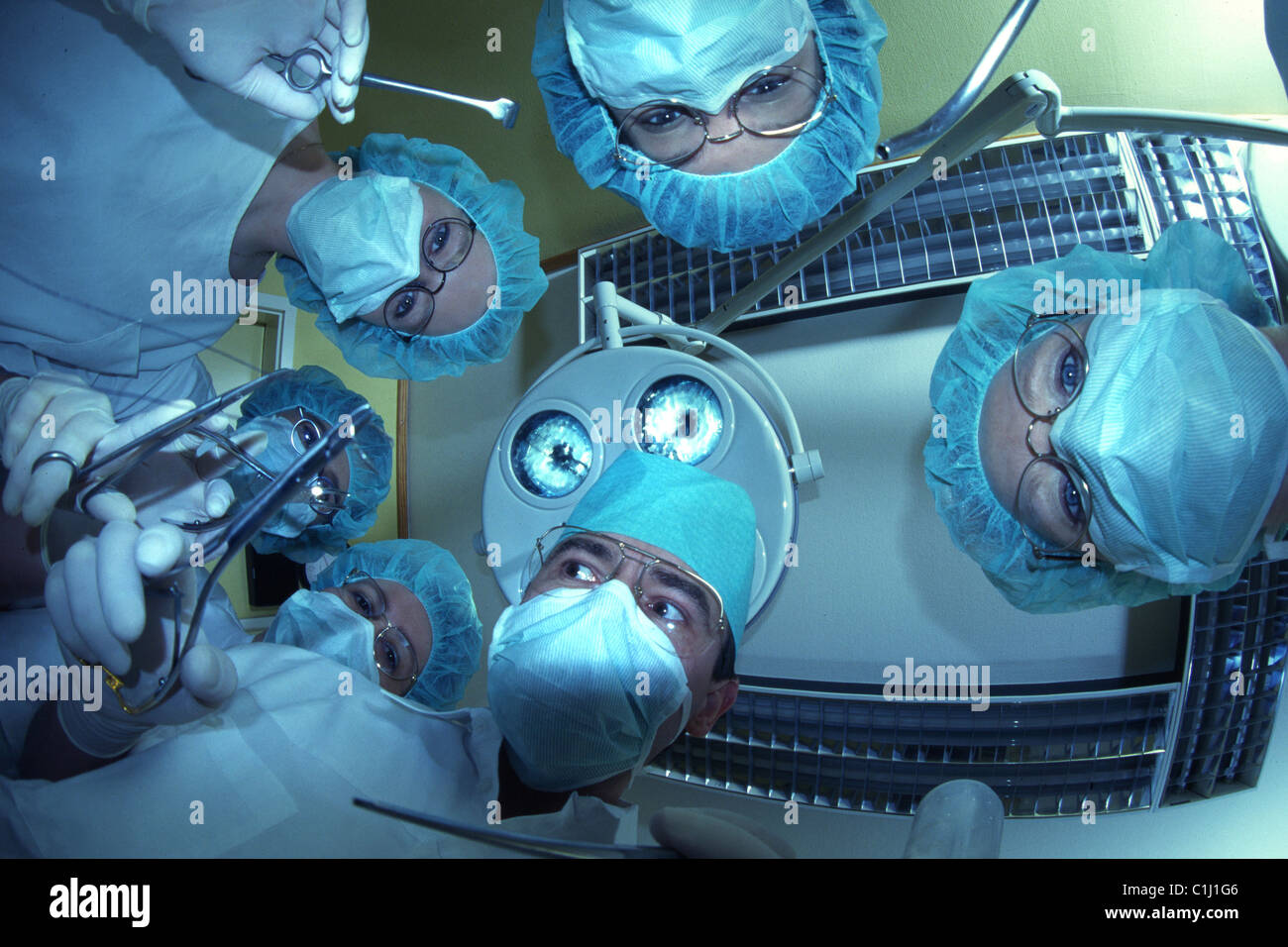 View from the perspective of the patient at a surgical Stock Photo - Alamy
