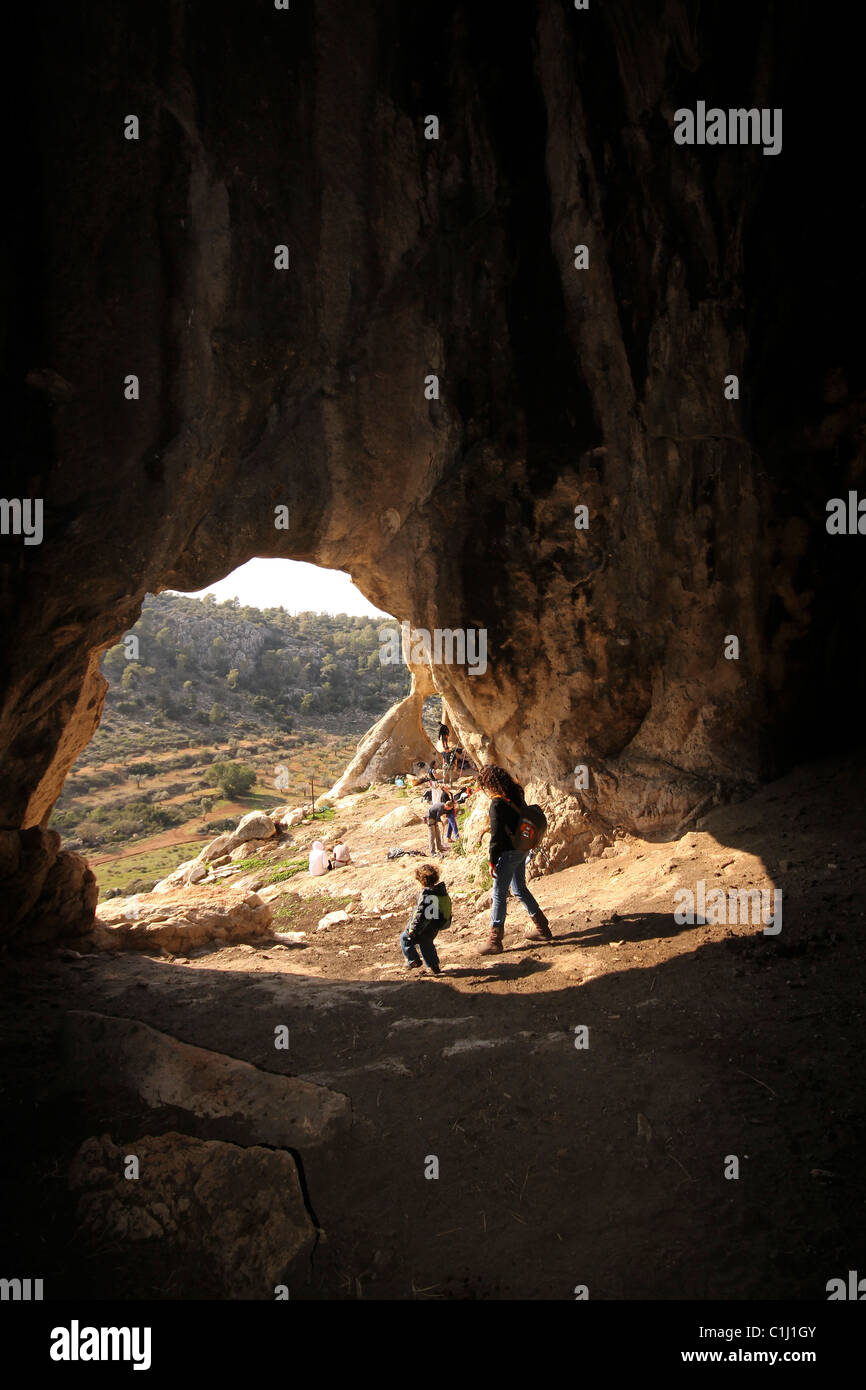 Pigeon Cave in Mont Gamal Israel Stock Photo - Alamy