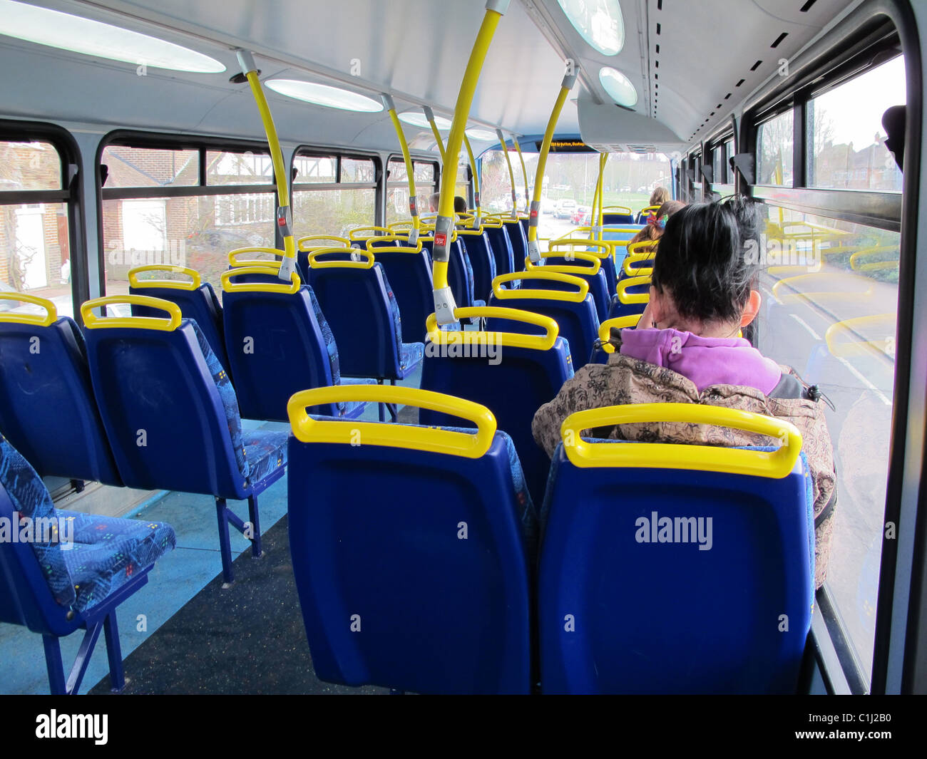 Woman a bus hi-res stock photography and images - Alamy