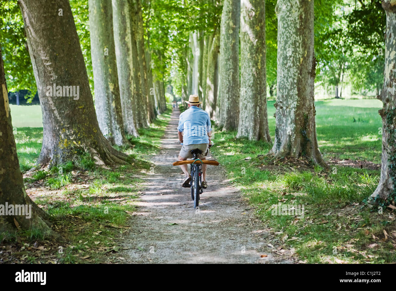 Man Biking, France Stock Photo - Alamy