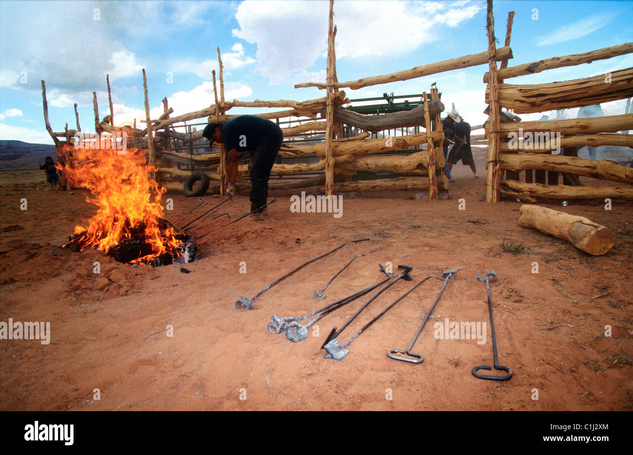 United States, Arizona, Kayenta, Navajo reservation, navajo cowboys ...