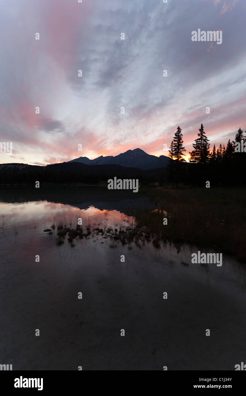 Lake Edith Cavell and Pyramid Mountain, Jasper National Park, Alberta ...