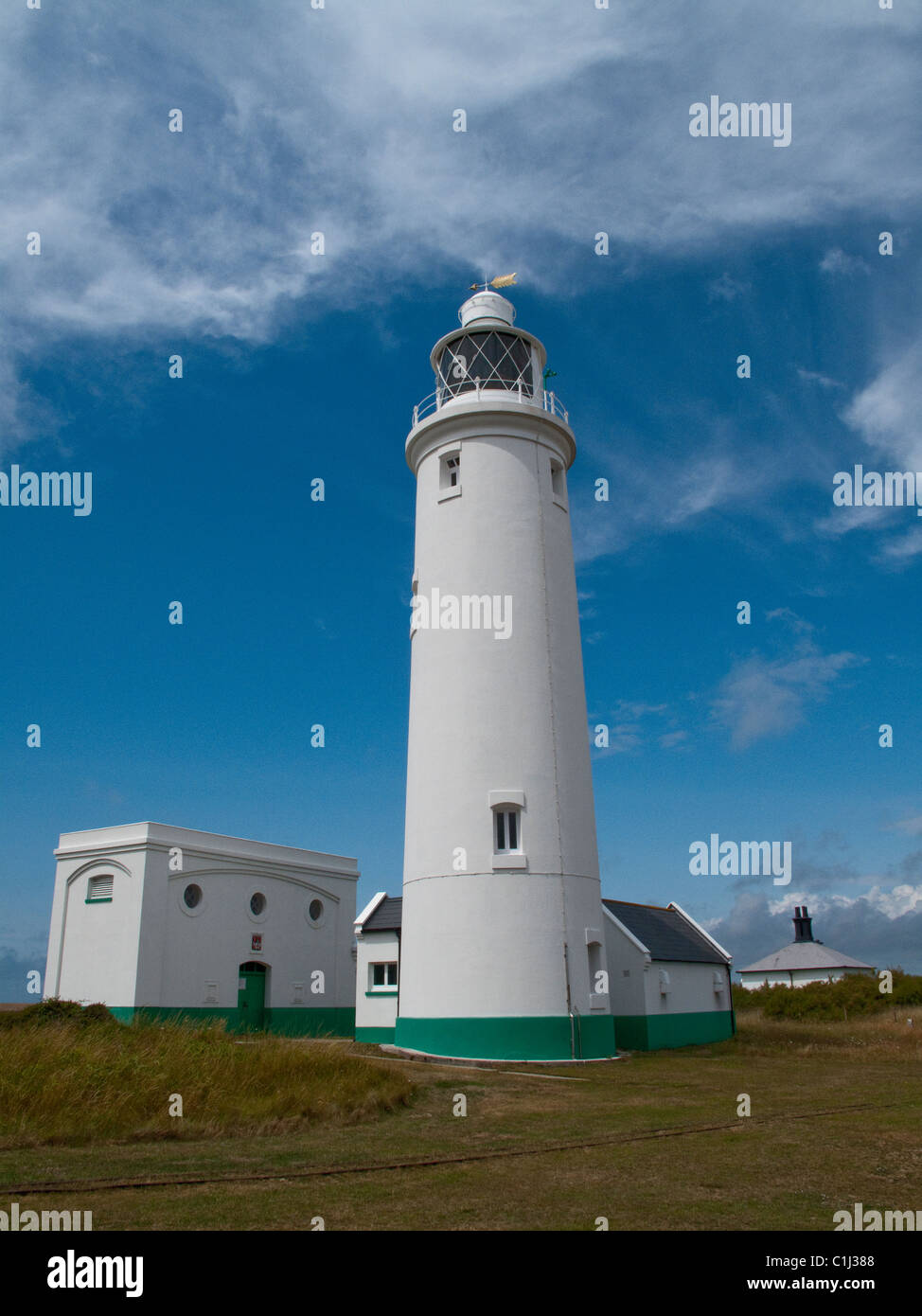 Lighthouse at Hurst Castle, Hurst Spit, Keyhaven, Hampshire, England ...