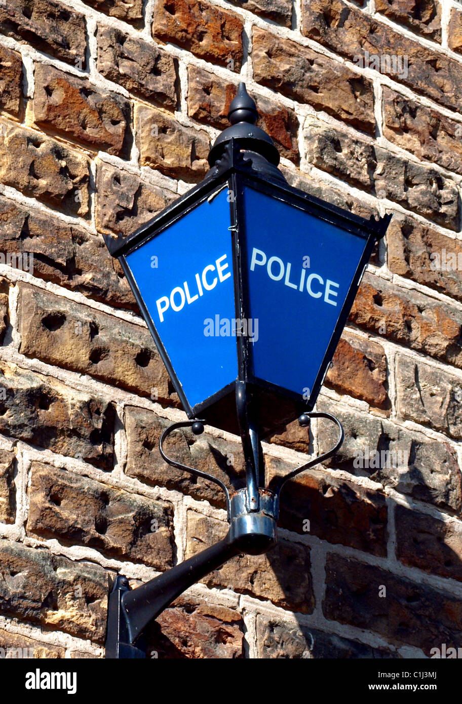 Blue lamp police sign Stock Photo - Alamy