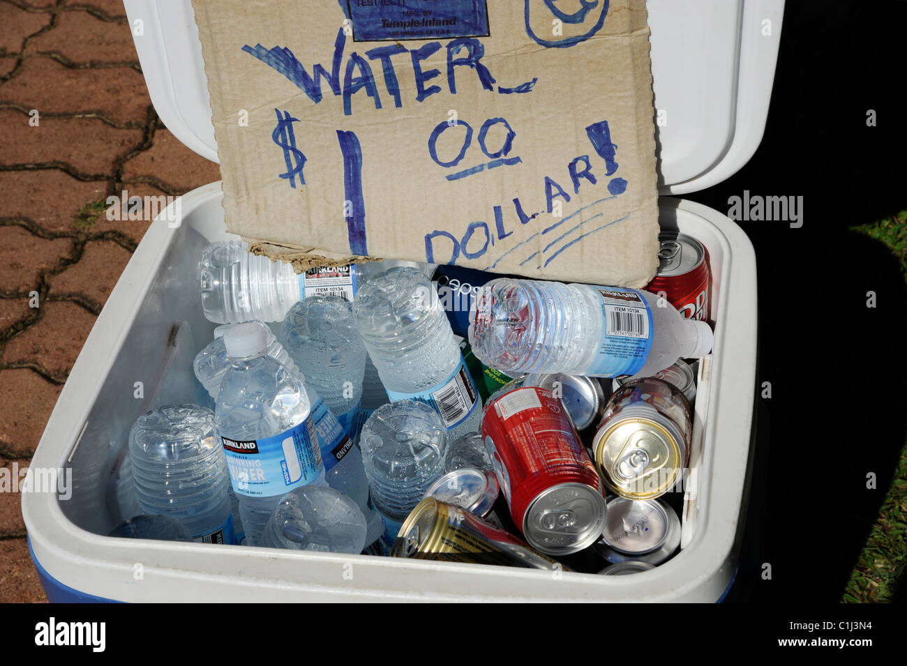 Bottled Water in Cooler for sale Kauai Hawaii Nawiliwili Bay Kalapaki ...
