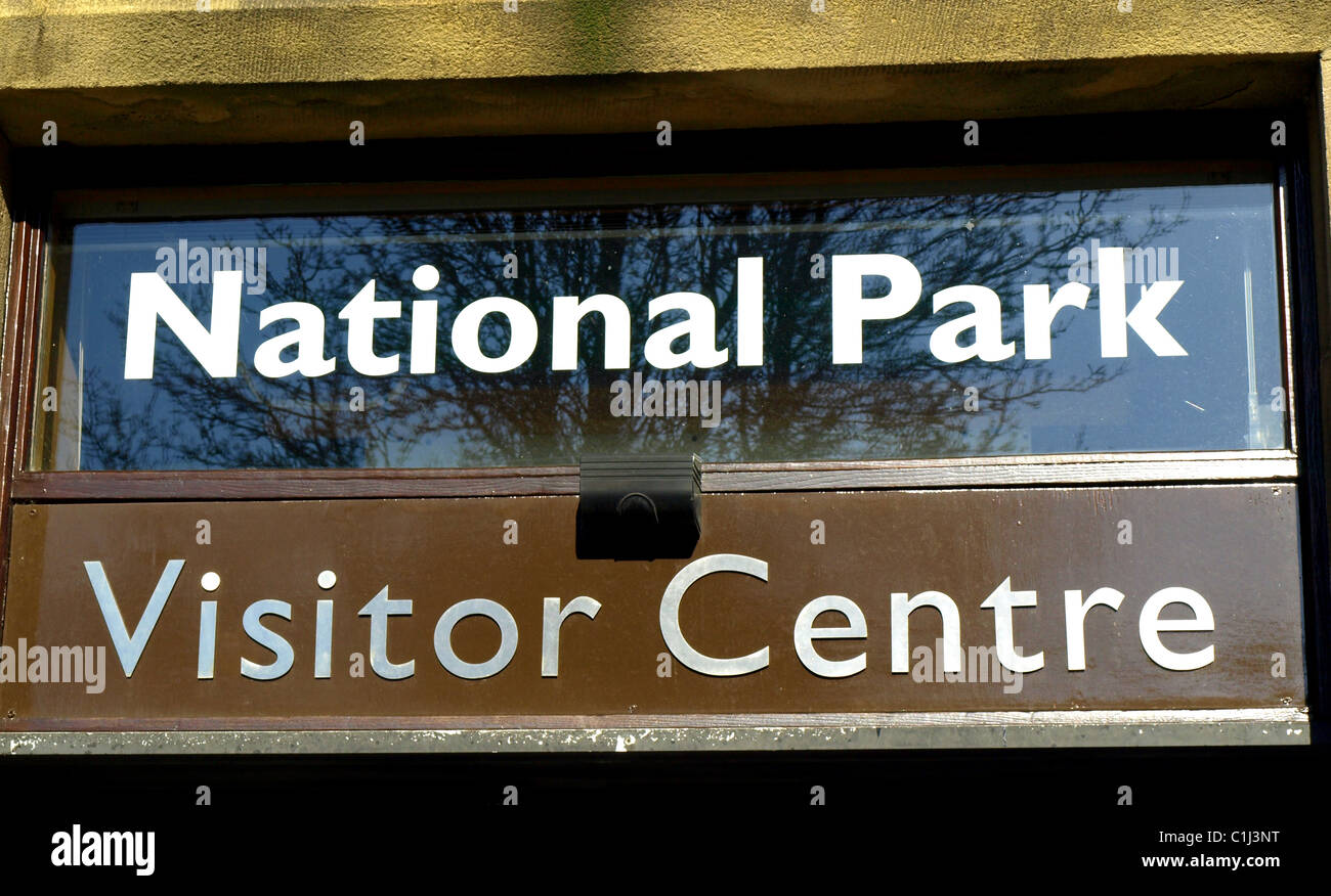 National Park Visitor Centre Sign Stock Photo - Alamy
