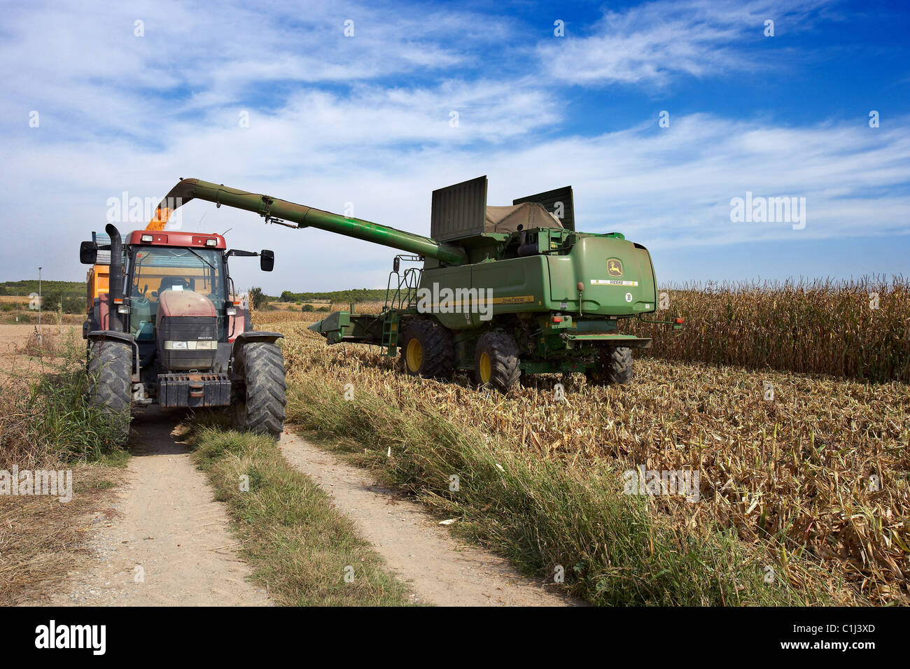 Field combine exterior farm reaping machine reap cultivation unload ...