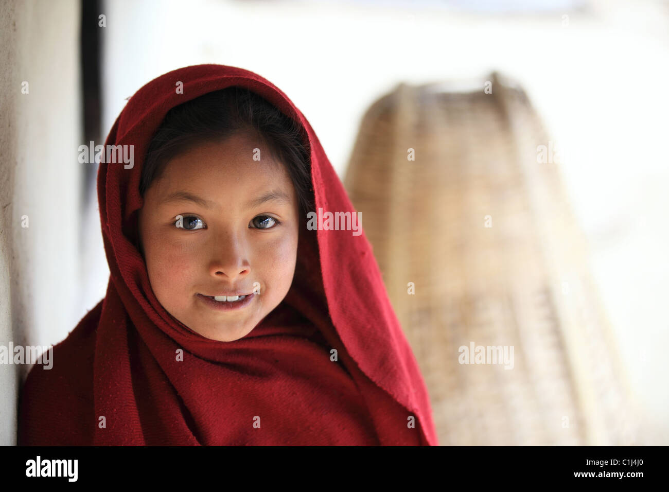 Nepali girl in the hills of Nepal Stock Photo - Alamy