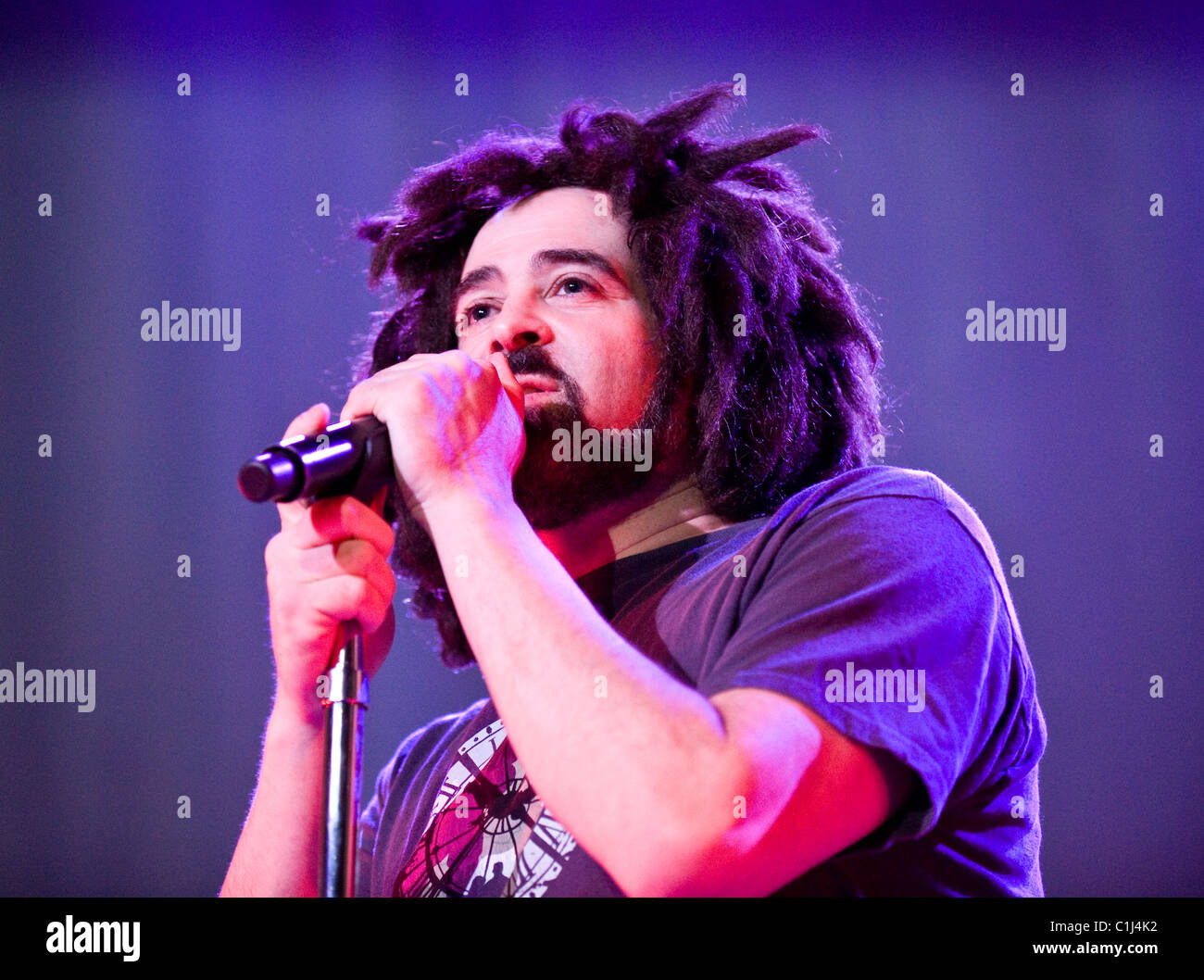 Adam Duritz of Counting Crows Counting Crows performing live on stage ...