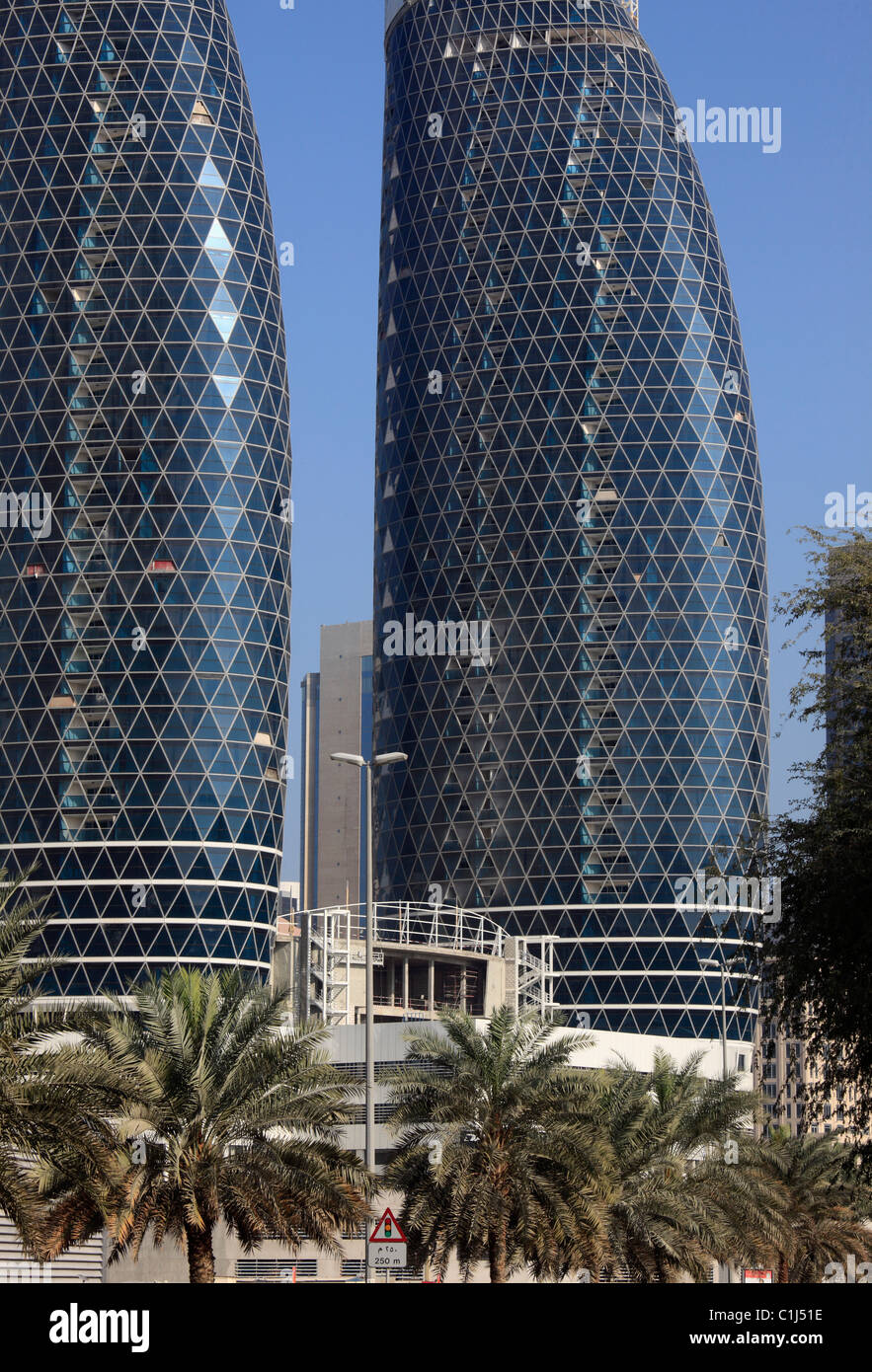 United Arab Emirates, Dubai, Sheikh Zayed Road, skyscrapers Stock Photo ...