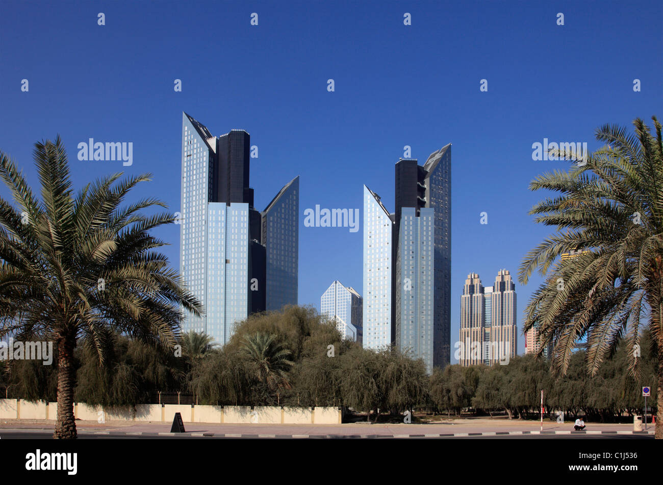 United Arab Emirates, Dubai, Sheikh Zayed Road, skyscrapers Stock Photo ...