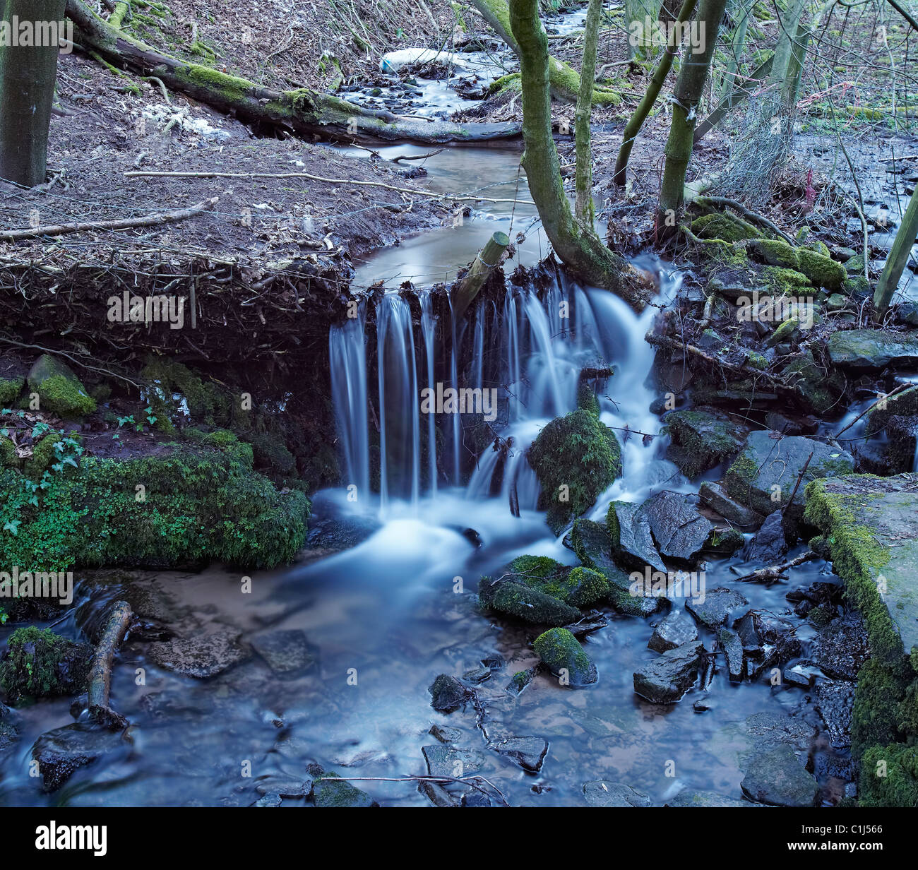 Stream in Wales near St Issui Holy Well, Partrishow, Wales, UK Stock ...