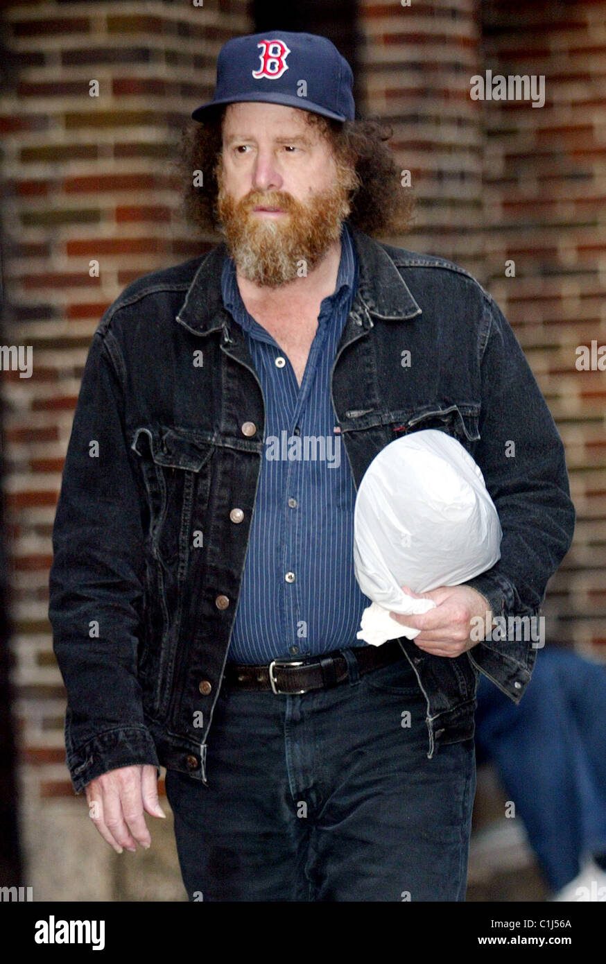 Steven Wright outside the Ed Sullivan Theater for the 'Late Show With ...