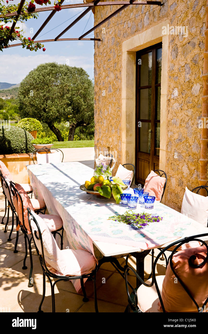 Patio, Majorca, Spain Stock Photo - Alamy