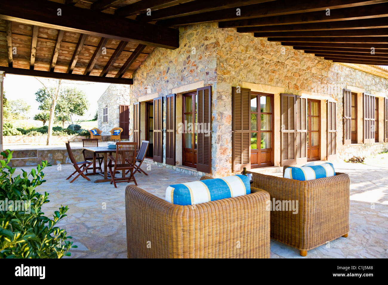 Patio, Majorca, Spain Stock Photo - Alamy