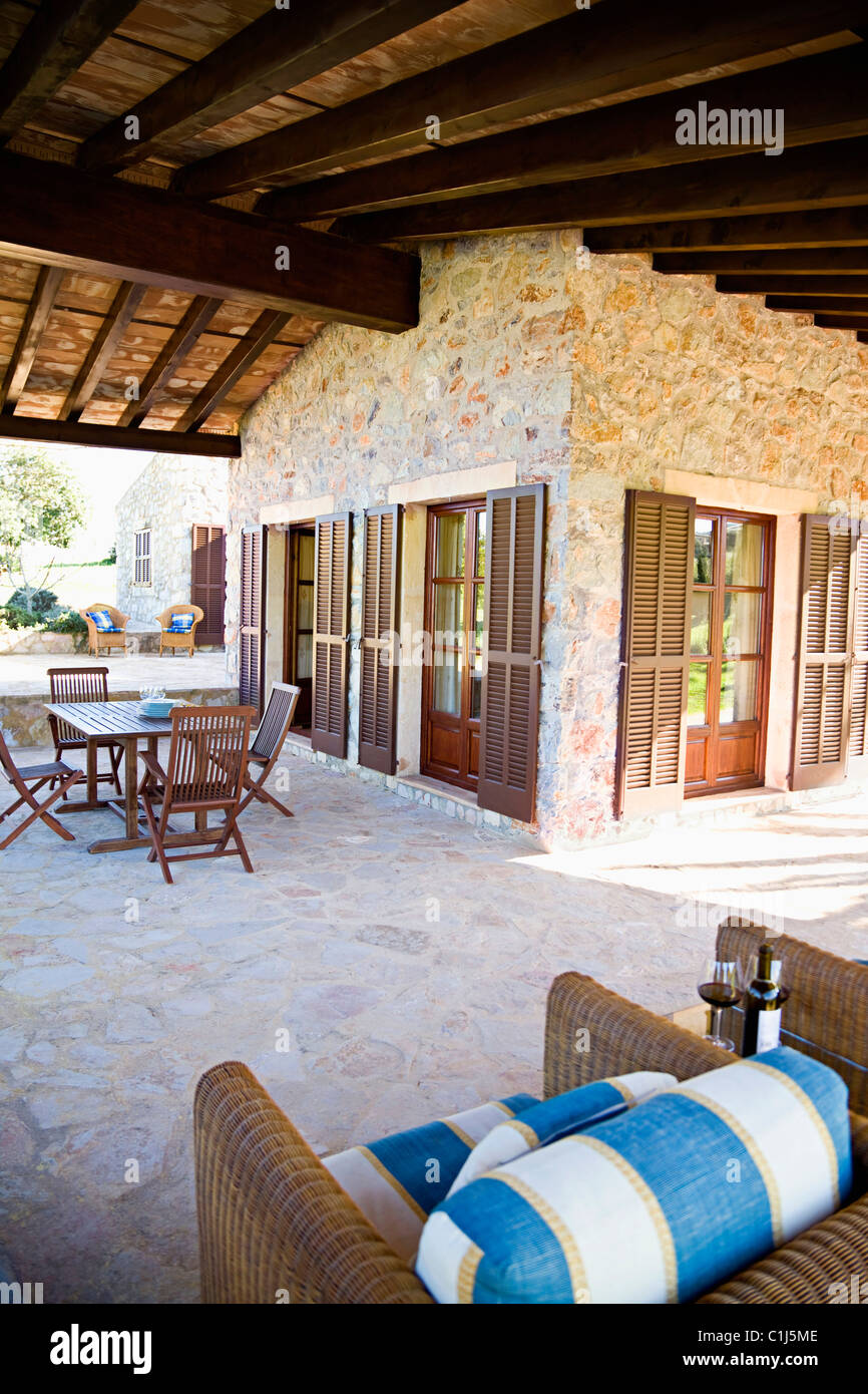 Patio, Majorca, Spain Stock Photo - Alamy