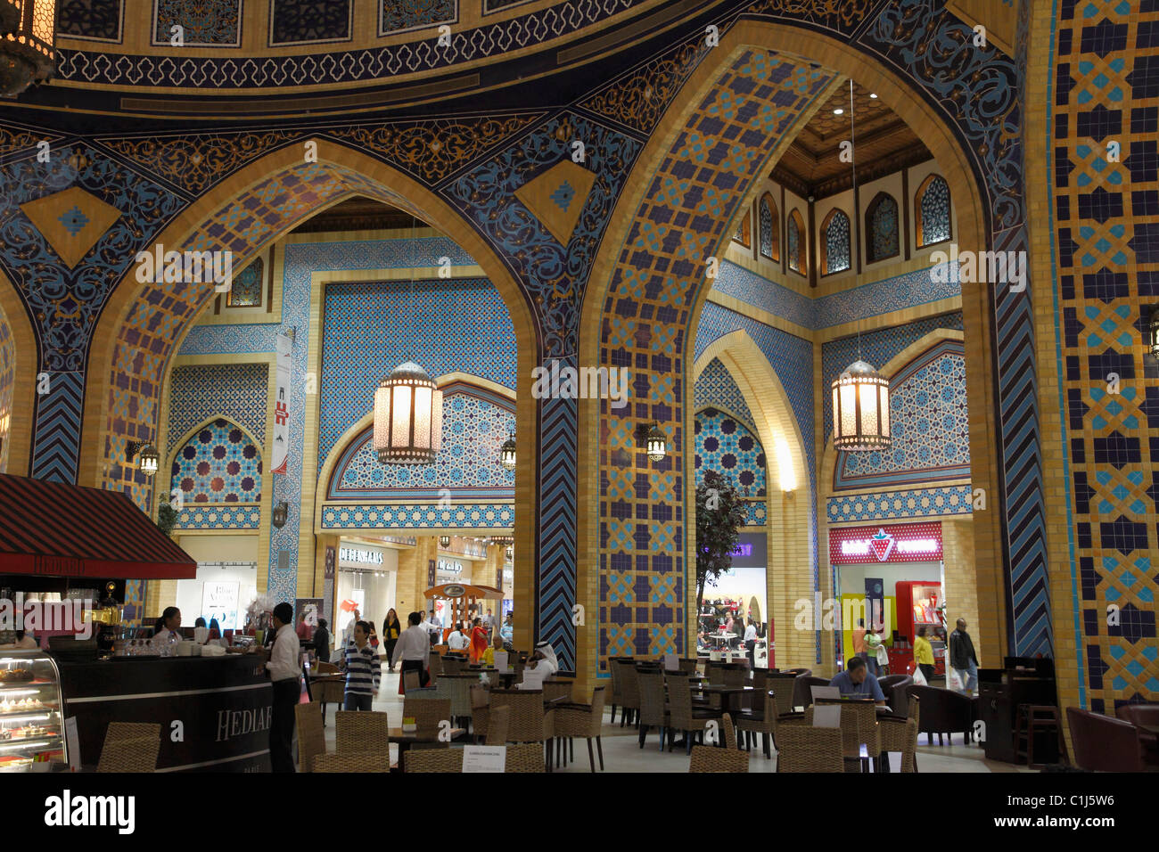 United Arab Emirates, Dubai, Ibn Battuta Mall, Persian Court Stock ...