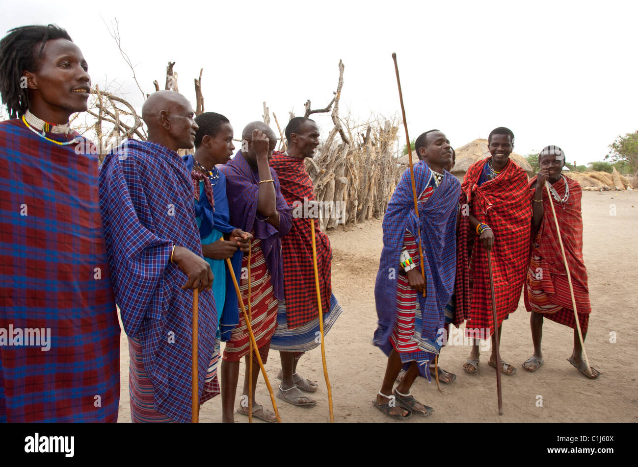 Masai Village in the Serengeti, Africa Stock Photo - Alamy
