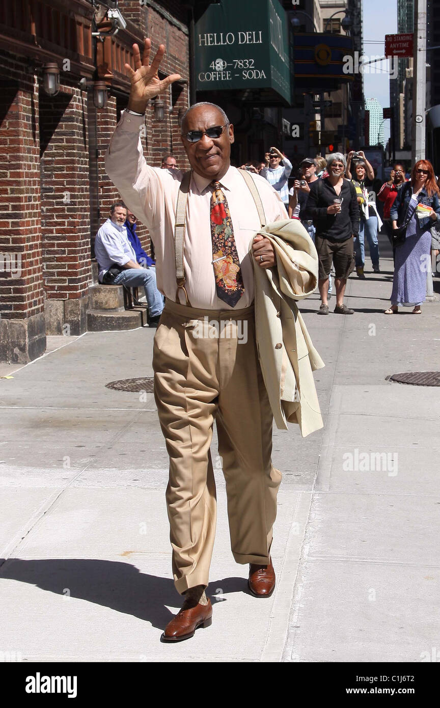 Bill Cosby outside the Ed Sullivan Theater for the 'Late Show With ...