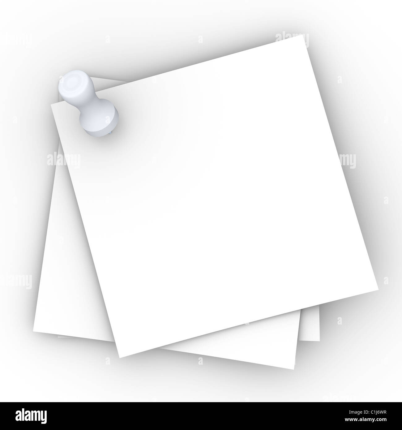 Blank pinned notes Stock Photo - Alamy
