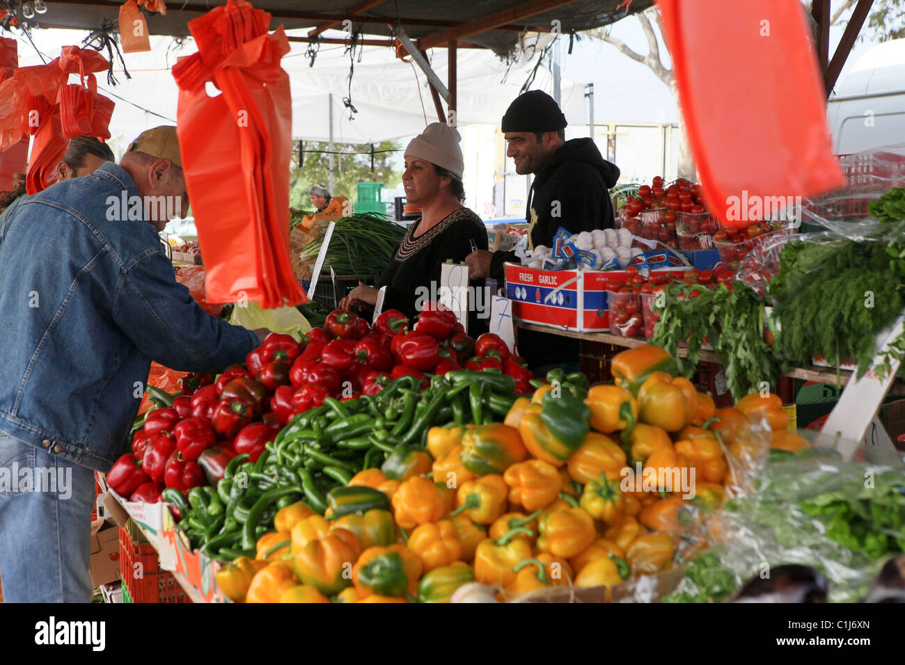 Israel, Southern District, Netivot (founded 1956) The outdoor market ...