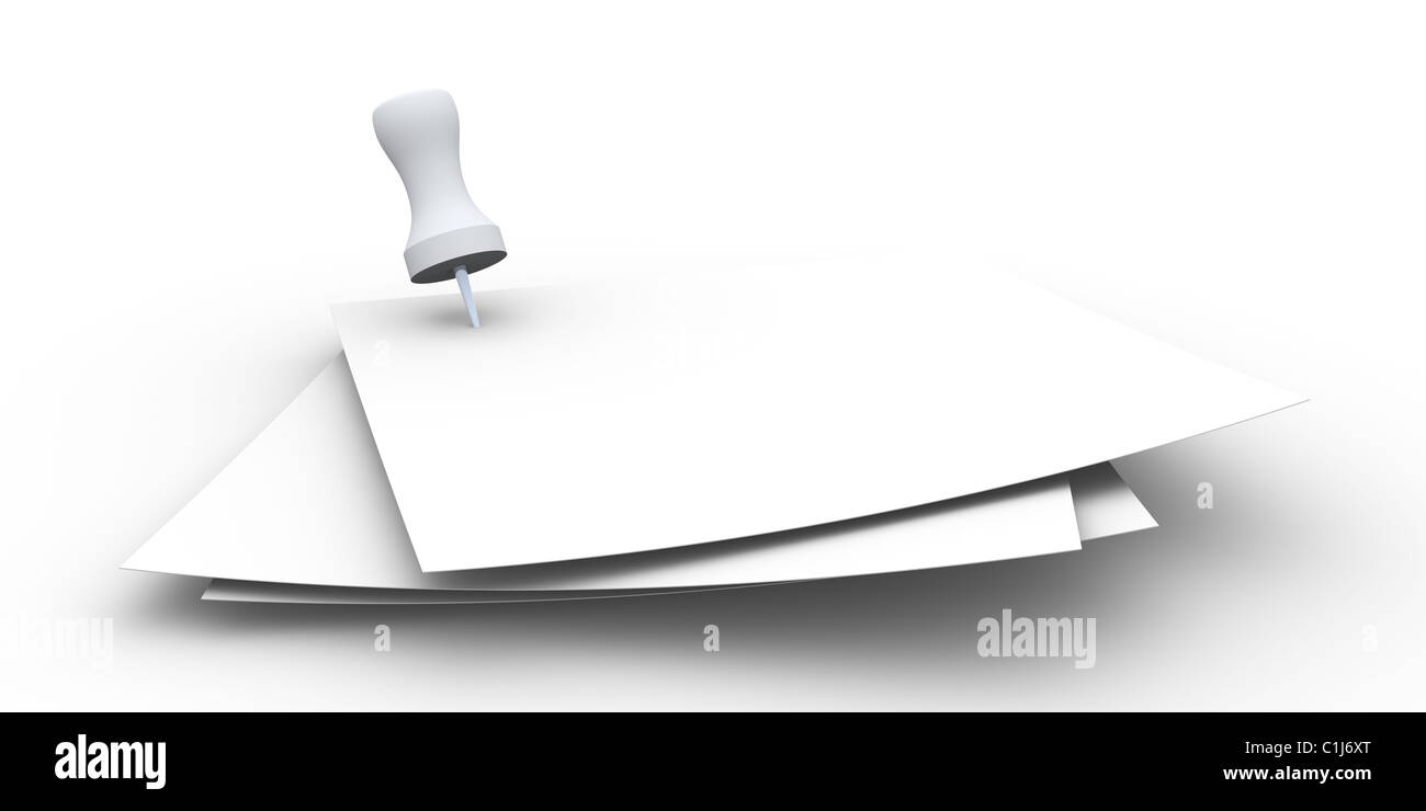 Blank pinned notes Stock Photo - Alamy