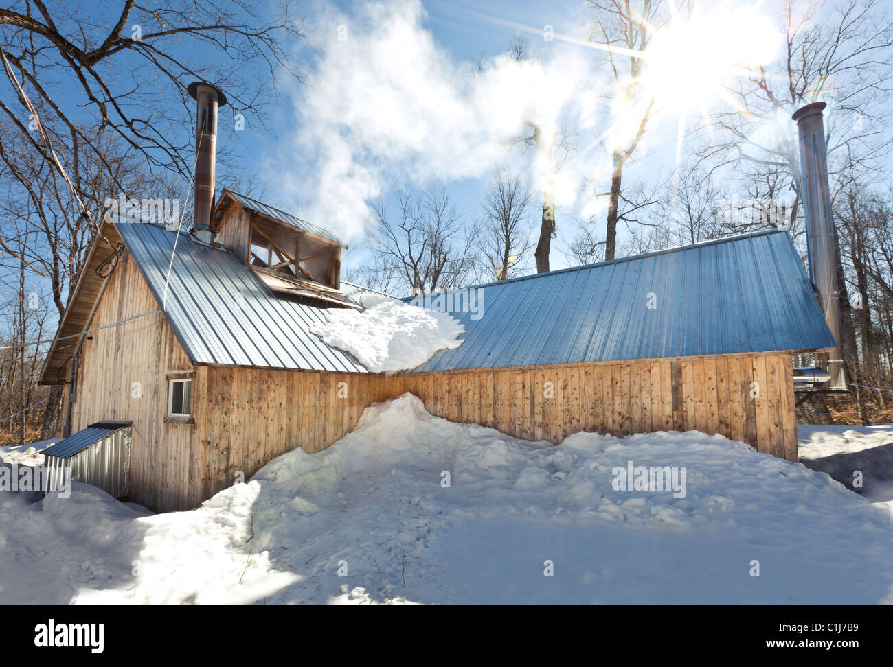 Sugar shack, Beauce, Quebec, Canada Stock Photo - Alamy