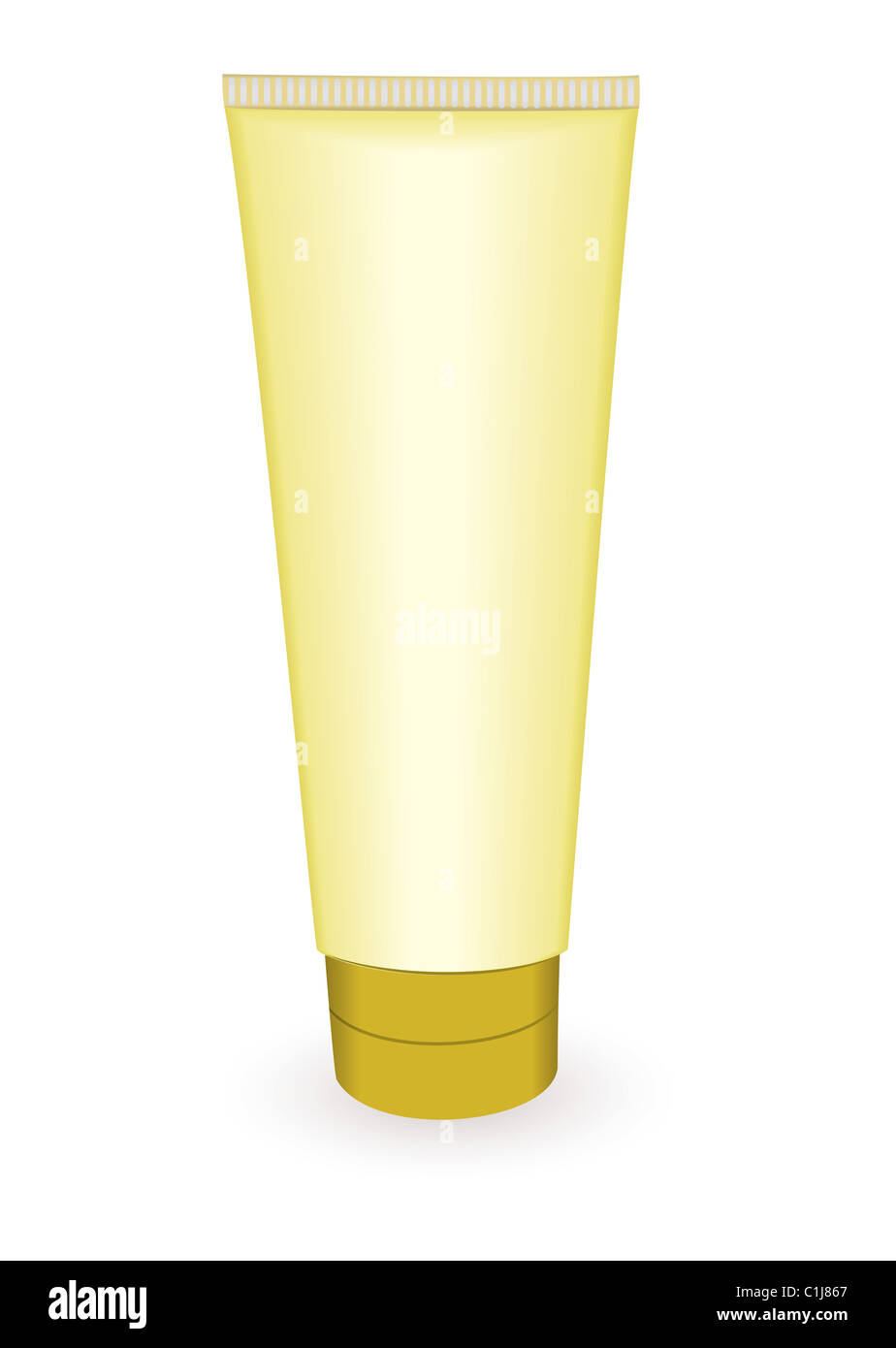 Golden make up tube ideal cosmetic concept or dummy product Stock Photo ...