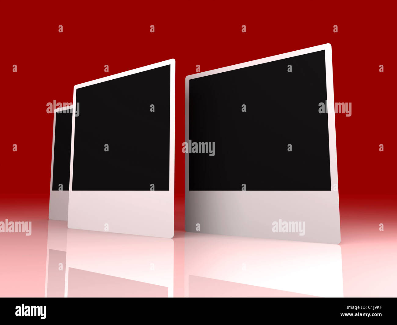 Classic picture frames of instant image cameras Stock Photo - Alamy