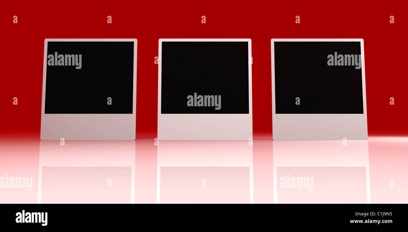 Classic picture frames of instant image cameras Stock Photo - Alamy