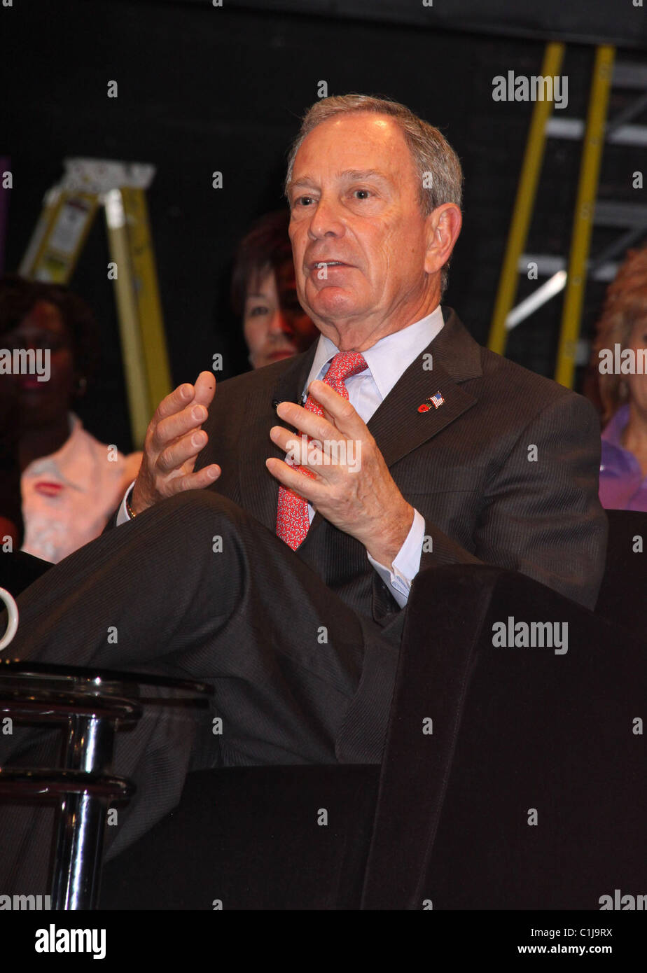 Mayor Michael Bloomberg during an interview with Whoopi Goldberg at the ...