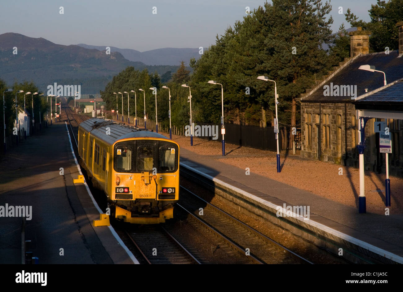 network rail,950001,track testing train,kingussie,highlands Stock Photo ...