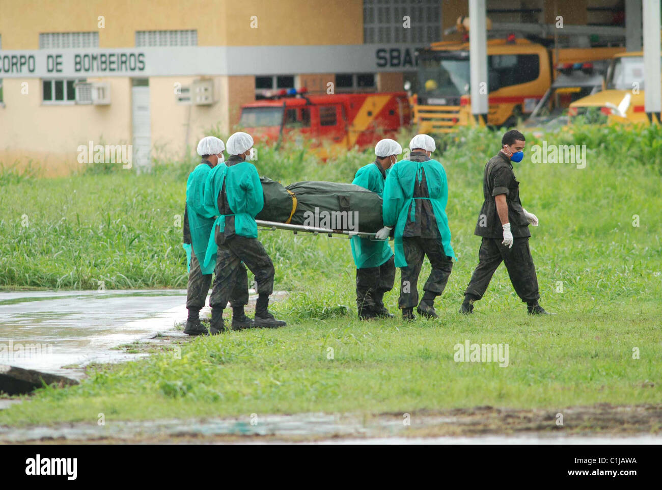Bodies recovered from the Atlantic Ocean after the aircrash of the ...