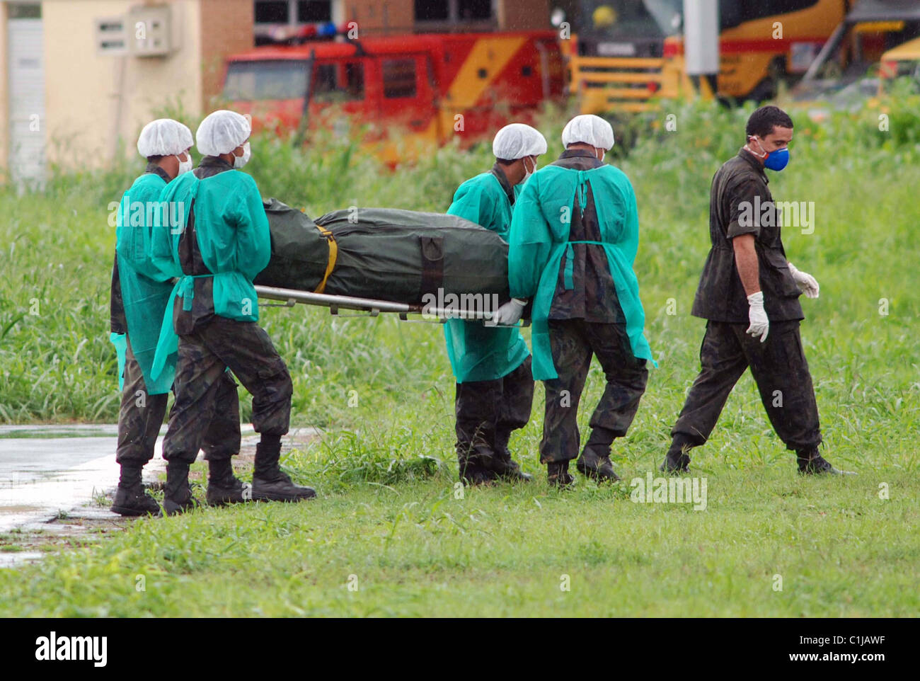Bodies recovered from the Atlantic Ocean after the aircrash of the ...