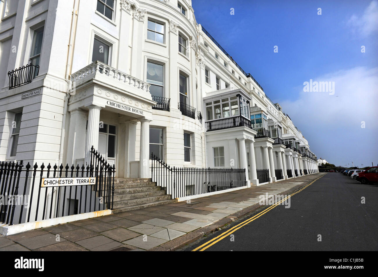 Chichester Terrace a row of grade 1 listed buildings in Kemp Town ...