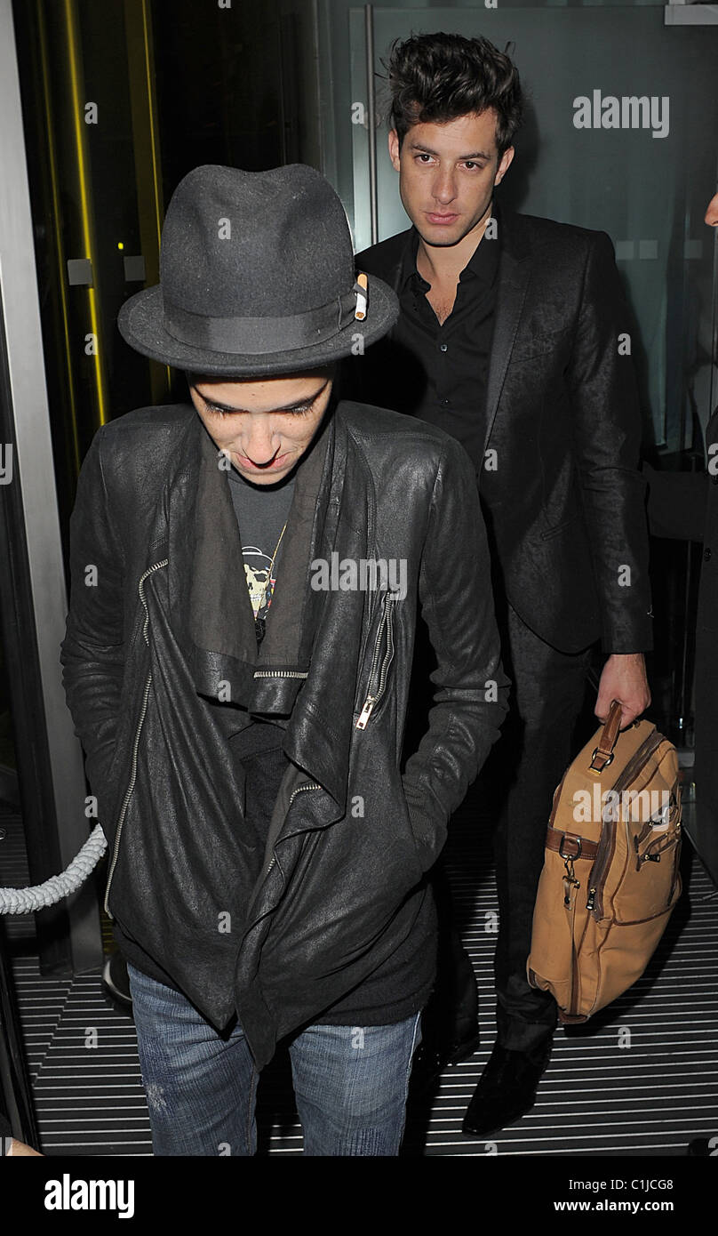 Samantha Ronson and her brother Mark Ronson leaving Bungalow 8 ...