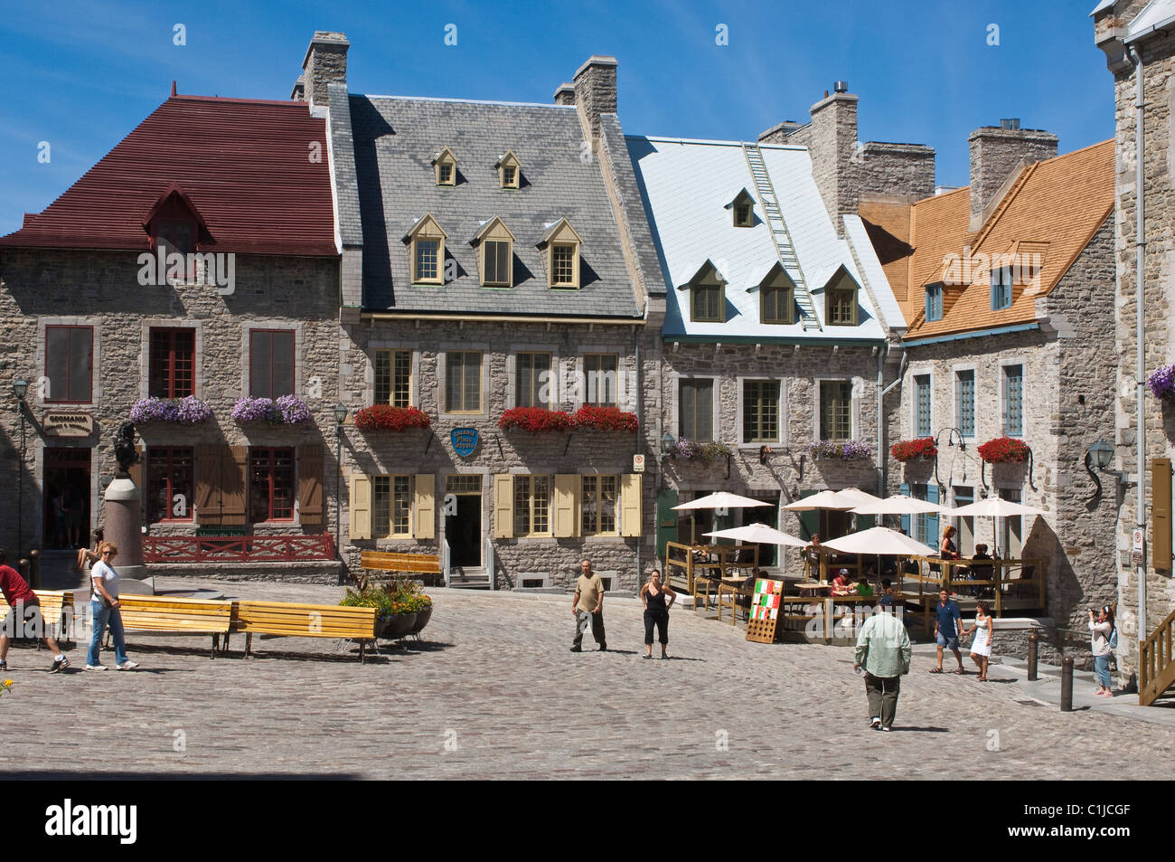 Quebec City, Quebec, Canada. Buildings in Old City Stock Photo - Alamy