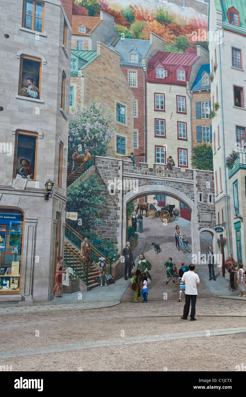 Quebec City, Quebec, Canada. "Fresco of Quebec City" (Fresque des ...