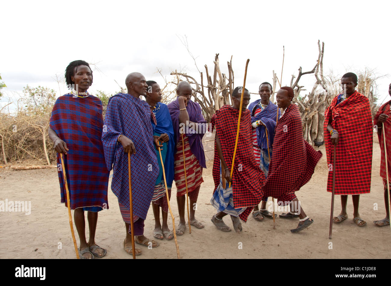 Masai village hi-res stock photography and images - Alamy