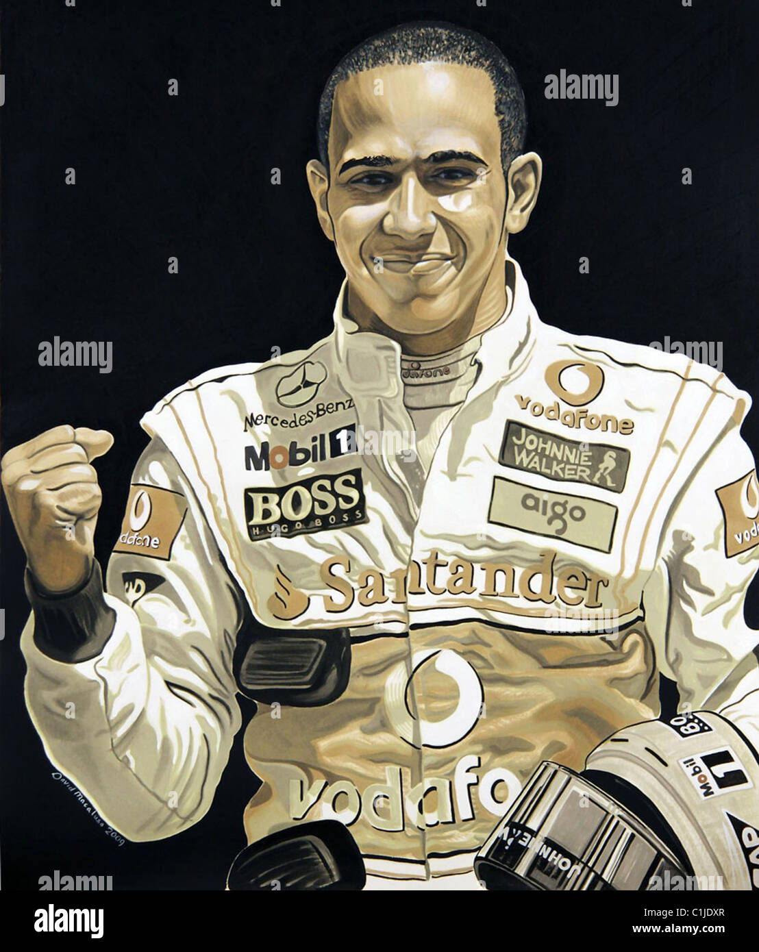 Looking slick - Lewis Hamilton's latest portrait Reigning Formula One ...