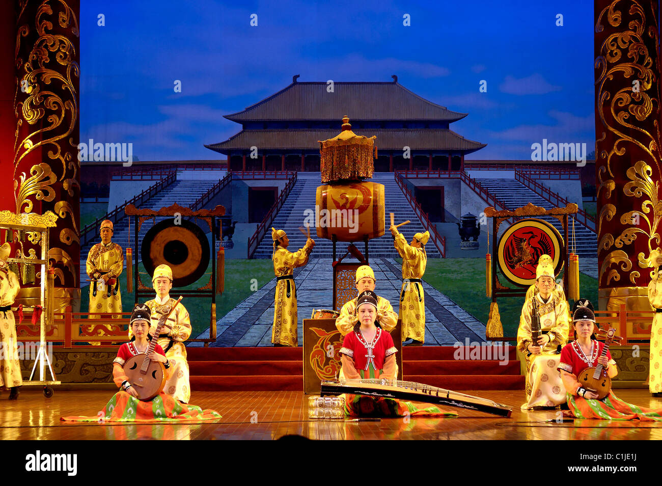 China, Shanxi, X'ian, Tang dynasty palace music and dance, Grand Opera ...