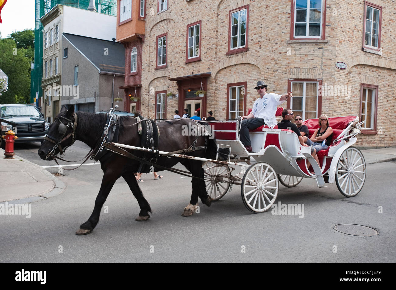 Quebec City, Quebec, Canada. Carriage ride, Old City Stock Photo - Alamy