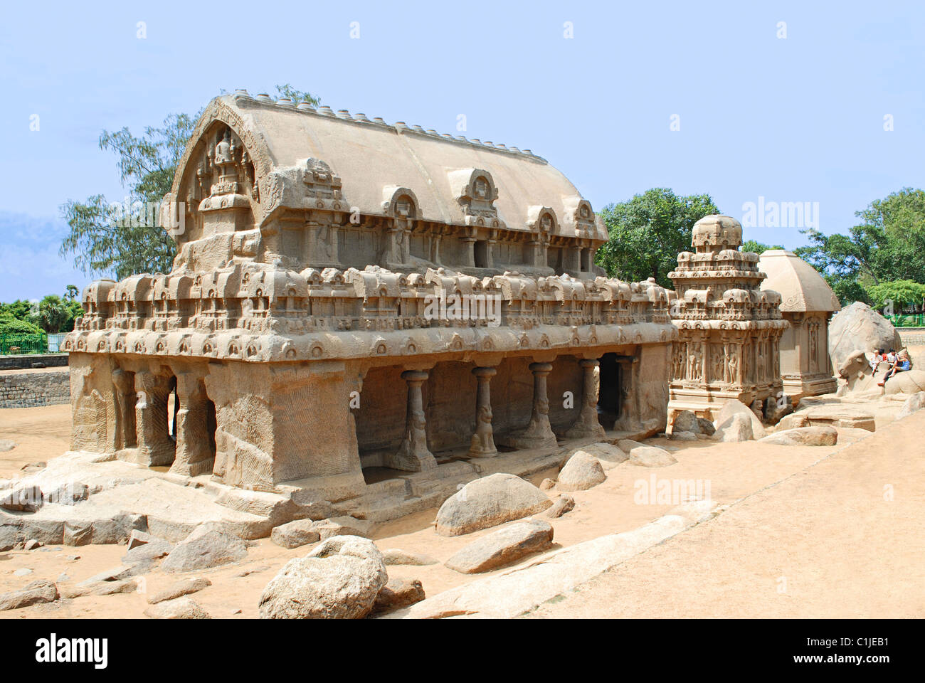 Bhima ratha, 7th Century A.D., Mahaballipuram, Tamilnadu, India. Seen ...