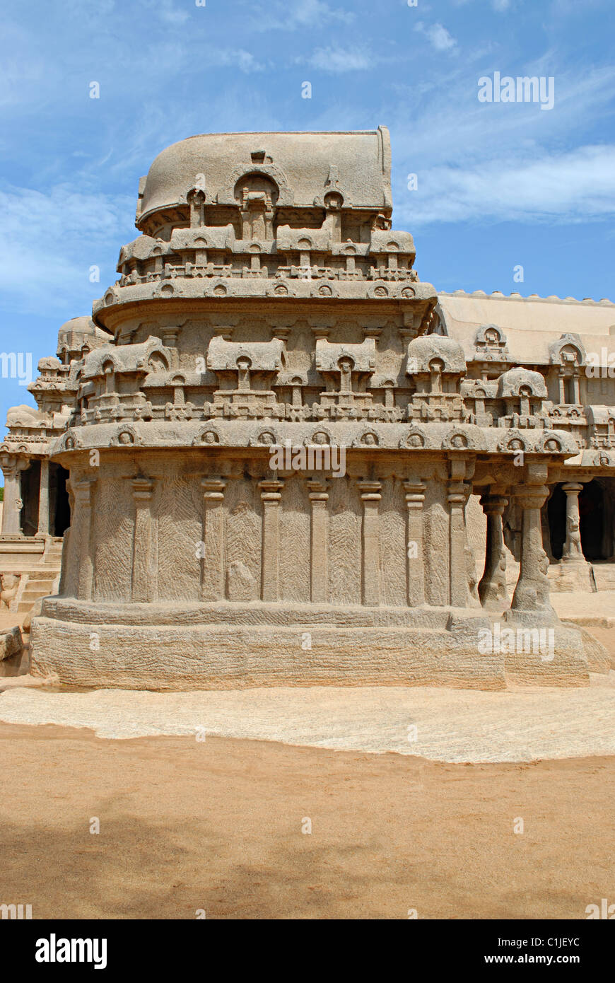 Side view of the Nakula-Sahadeva Ratha, circa 7th, century A.D ...