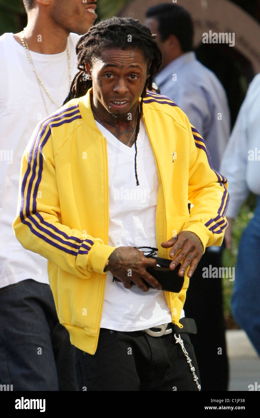 Lil Wayne, arrive for the first game of the NBA National Championship ...