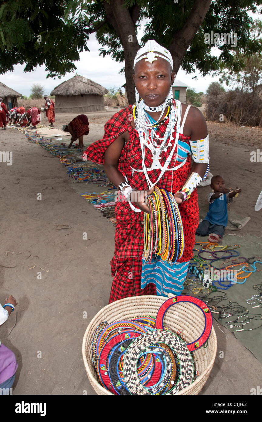 Masai Village, Tanzania Stock Photo - Alamy