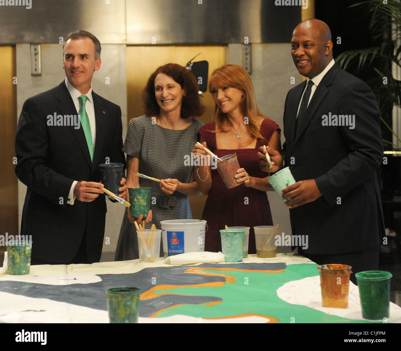 Dan Fitzpatrick, Jane Golden, Jane Seymour and Dwight Evans The Mural ...