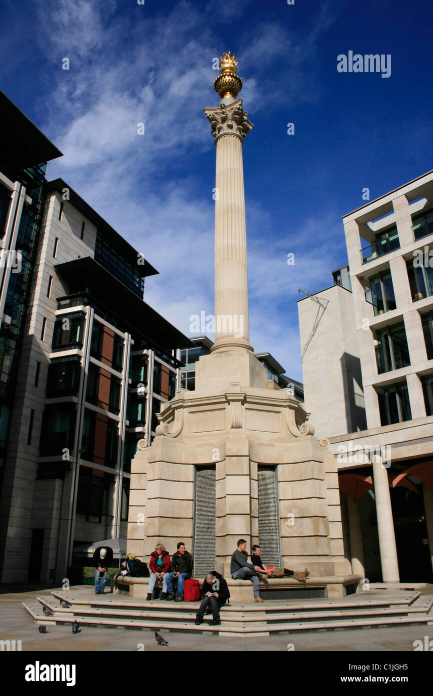 The 23m tall Paternoster Square column near St Paul's cathedral in the ...